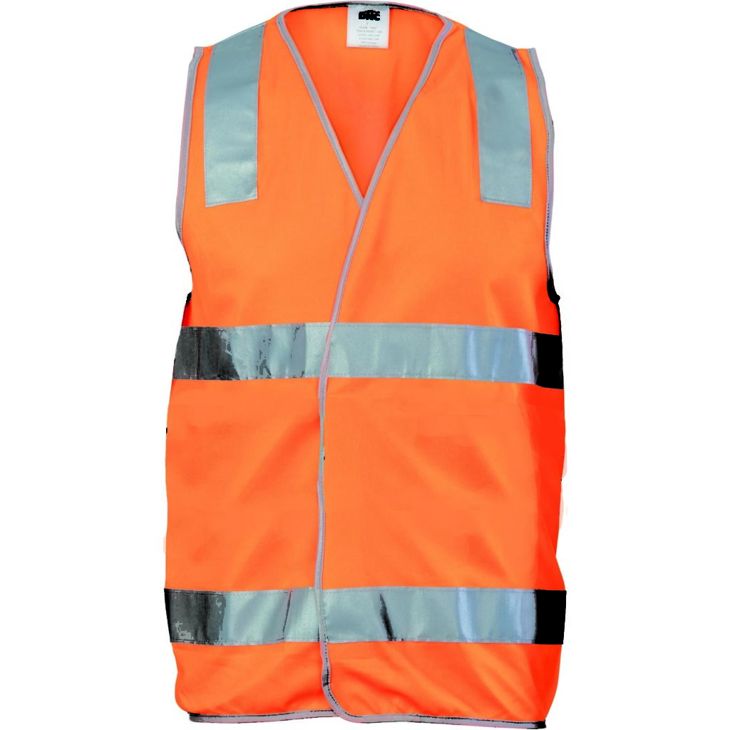 Day / Night Safety Vest with Hoop & Shoulder R/Tape 3503 - Workwearlink ...