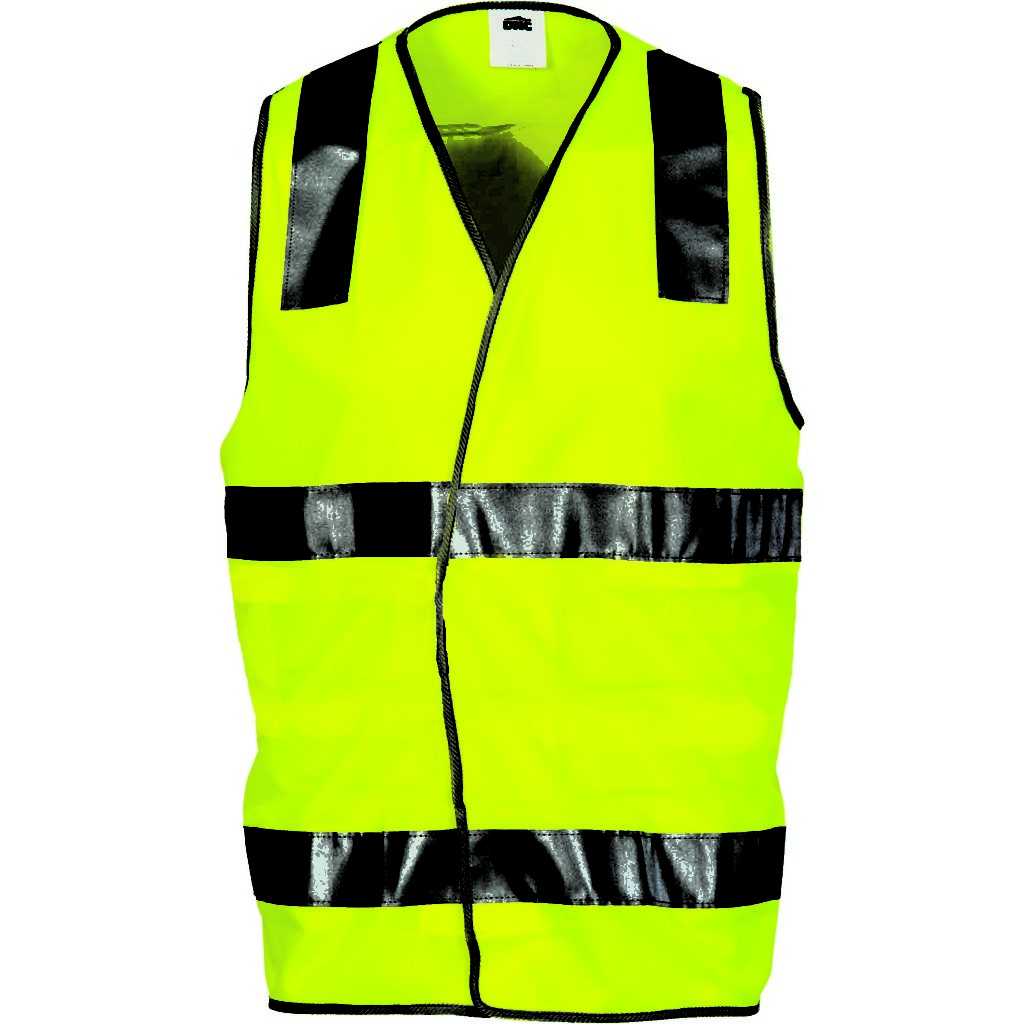 Day / Night Safety Vest with Hoop & Shoulder R/Tape 3503 - Workwearlink ...